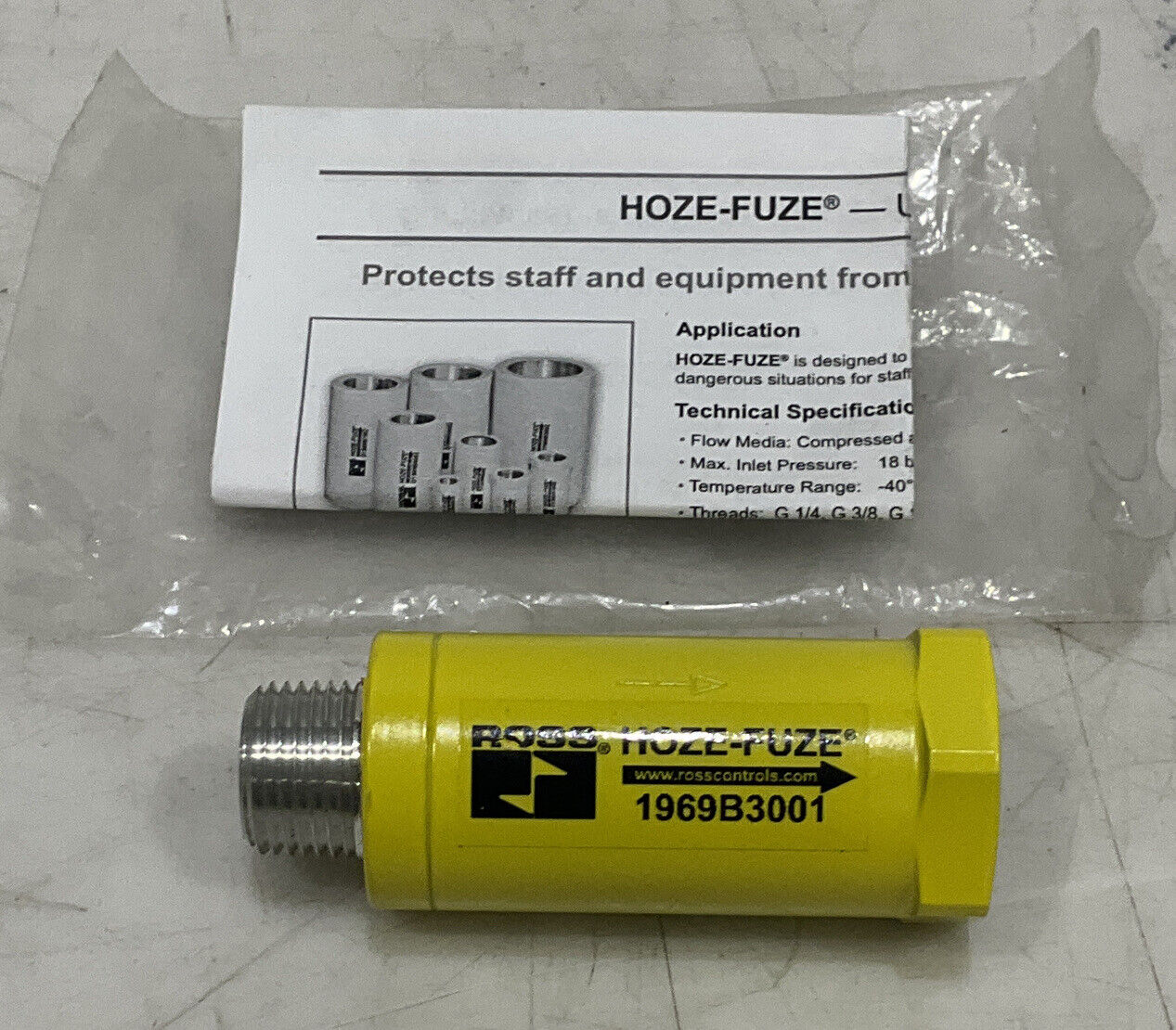ROSS 1969B3001 HOZE-FUZE SAFETY VALVE U3S – Industrial Garage Sales