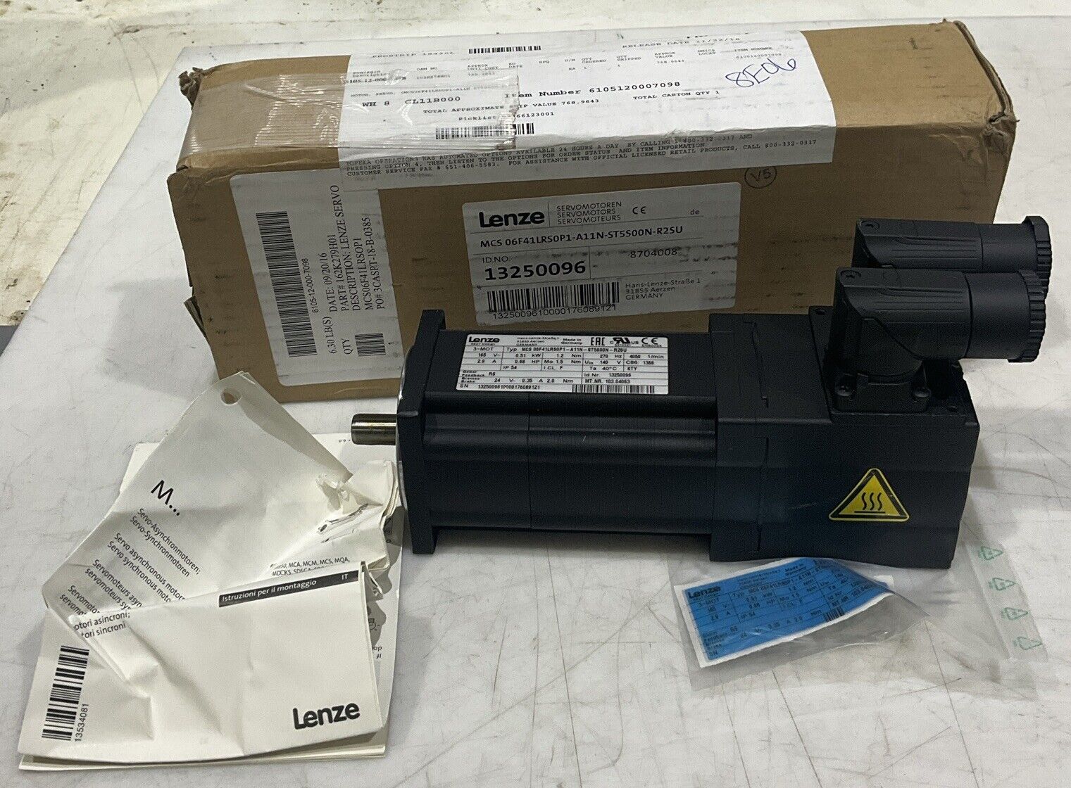 LENZE MCS 06F41LRS0P1-A11N-ST5S00N-R2SU SERVO MOTOR U3S – Industrial ...