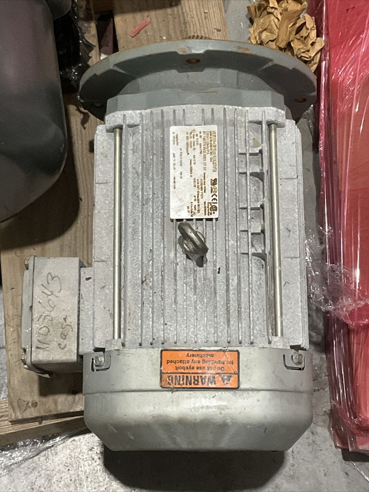 SEW-EURODRIVE DRN112M4/FG 87.7493793502.0001.17.10 MOTOR 60 HZ 1769 U4 ...
