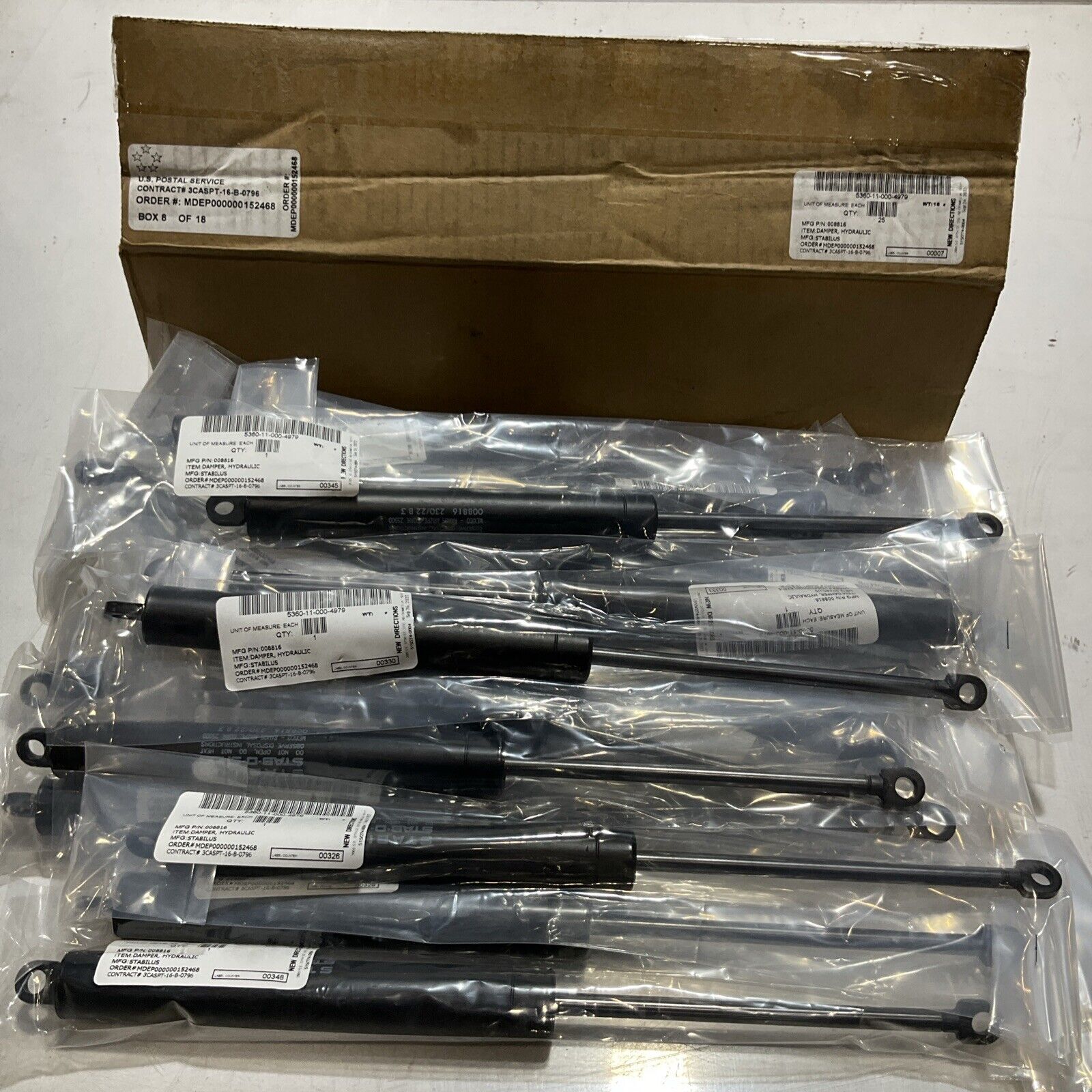 STABILUS STAB-O-SHOC 00886 HYDRAULIC DAMPER LOT OF 25 U3S – Industrial ...