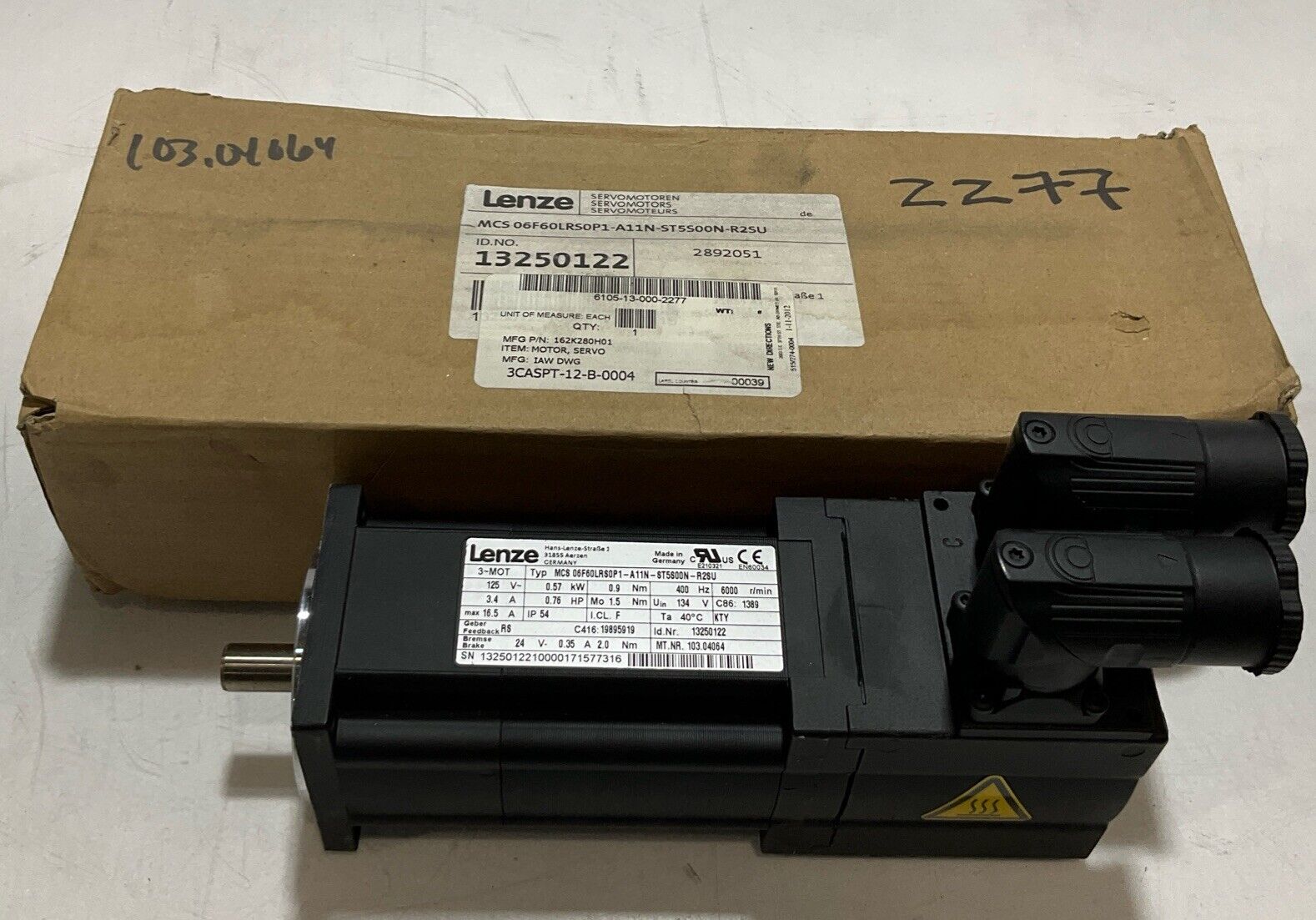 LENZE MCS 06F60LRS0P1-A11N-ST5S00N-R2SU MOTOR SERVO U3S – Industrial ...