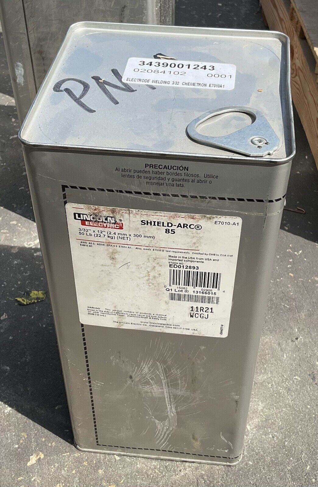 LINCOLN ELECTRIC E7010-A1 WELDING ELECTRODE 11R21-WCGJ 373 – Industrial ...