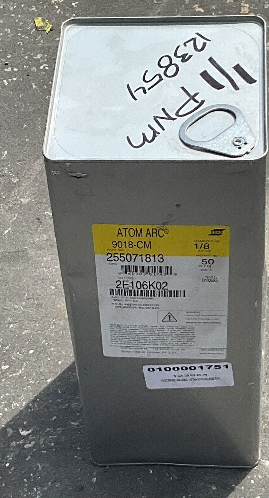 ESAB ATOM ARC 255071813 WELDING ELECTRODE ROD 9018-CM 50LB 373 ...