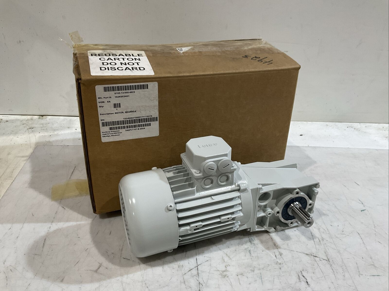 LENZE 3-MOT EN60034 GKR03-2M VBR 071C32 MDEMAXX 071-32 GEAR MOTOR 50/6 ...