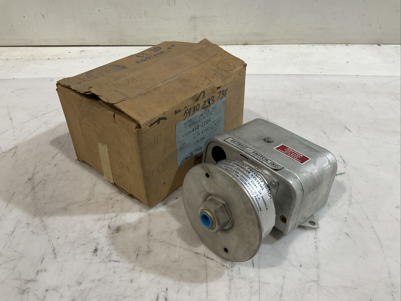 DETROIT 4502204 450 ZT 2P ALARM / SUPERVISORY PRESSURE SWITCH 8 PSI 37 ...
