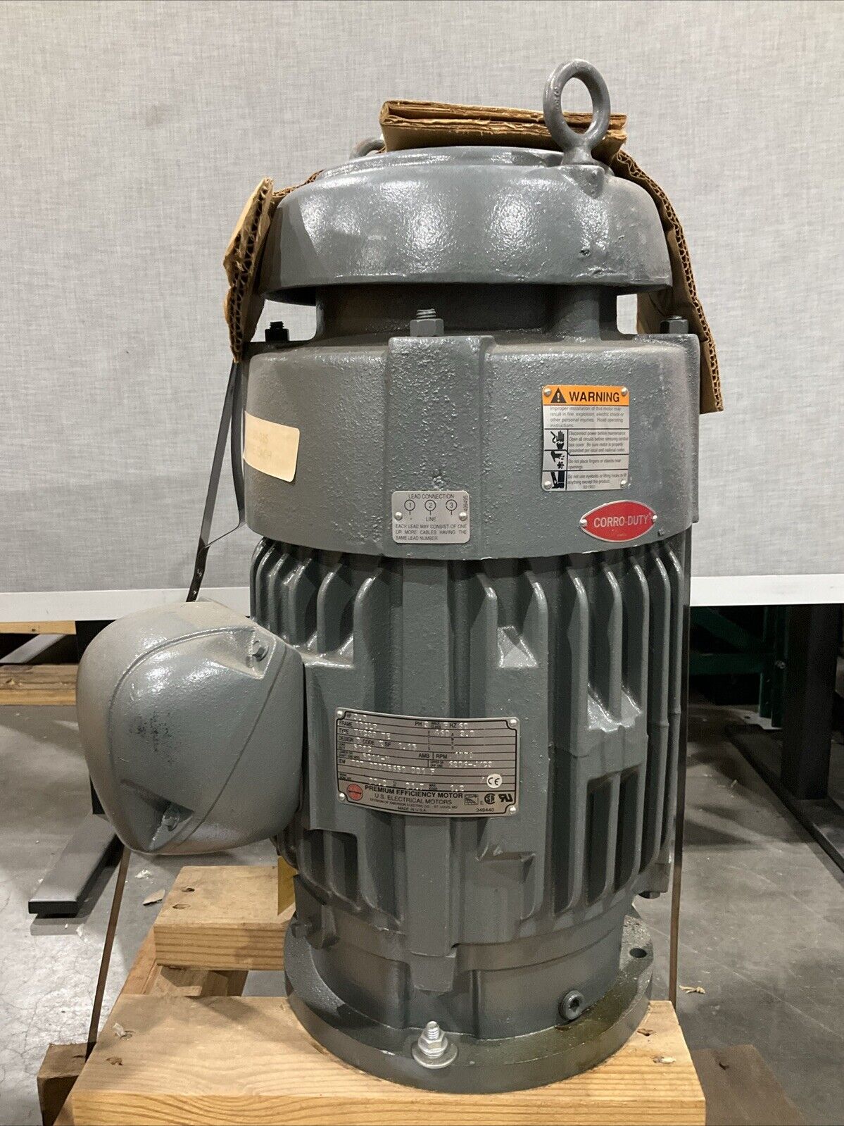 US MOTORS CORRO-DUTY 182LP VERTICAL PUMP TE MOTOR PH3 60HZ 460V 1770RP ...