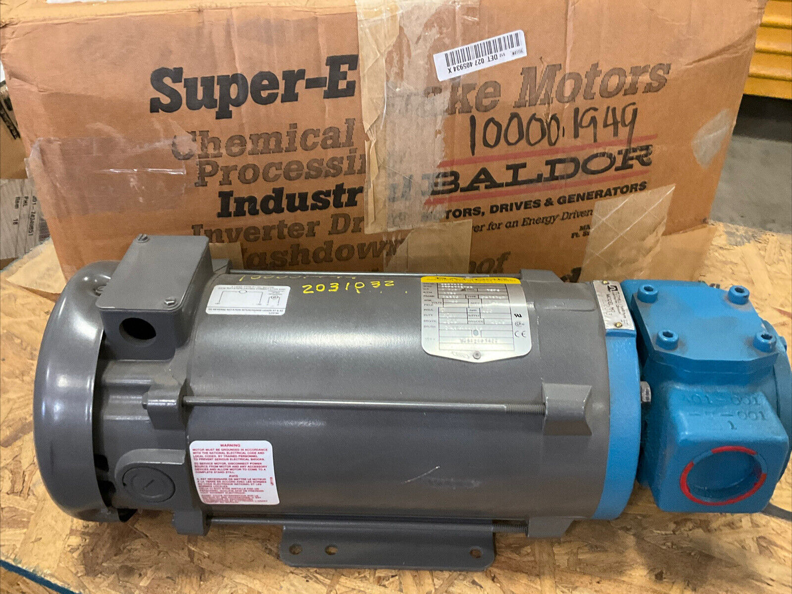 BALDOR RELIANCE CDP3575 MOTOR PUMP 1 1/2HP 1750RPM HOWDEN 91233 PUMP 3 ...