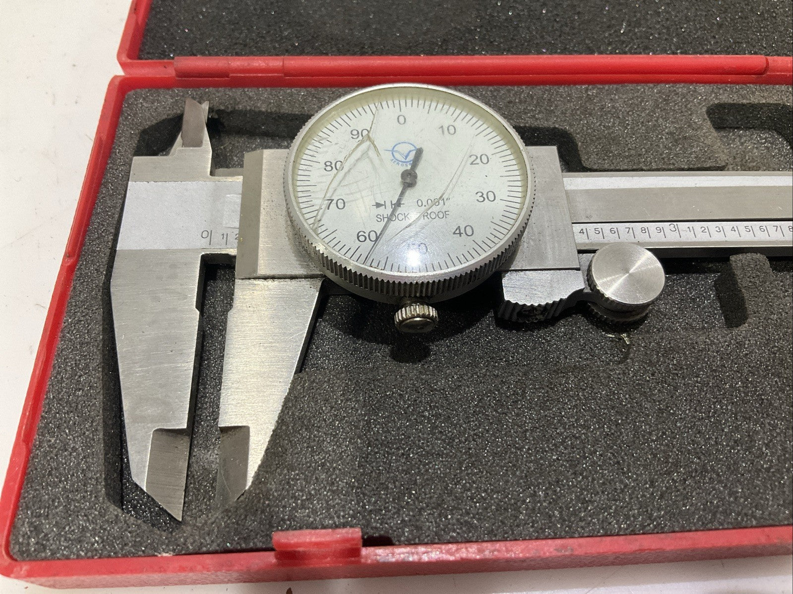 AEROSPACE SHOCKPROOF SLIDE DIAL CALIPER 6 -.001 MACHINIST PRECISION TO ...