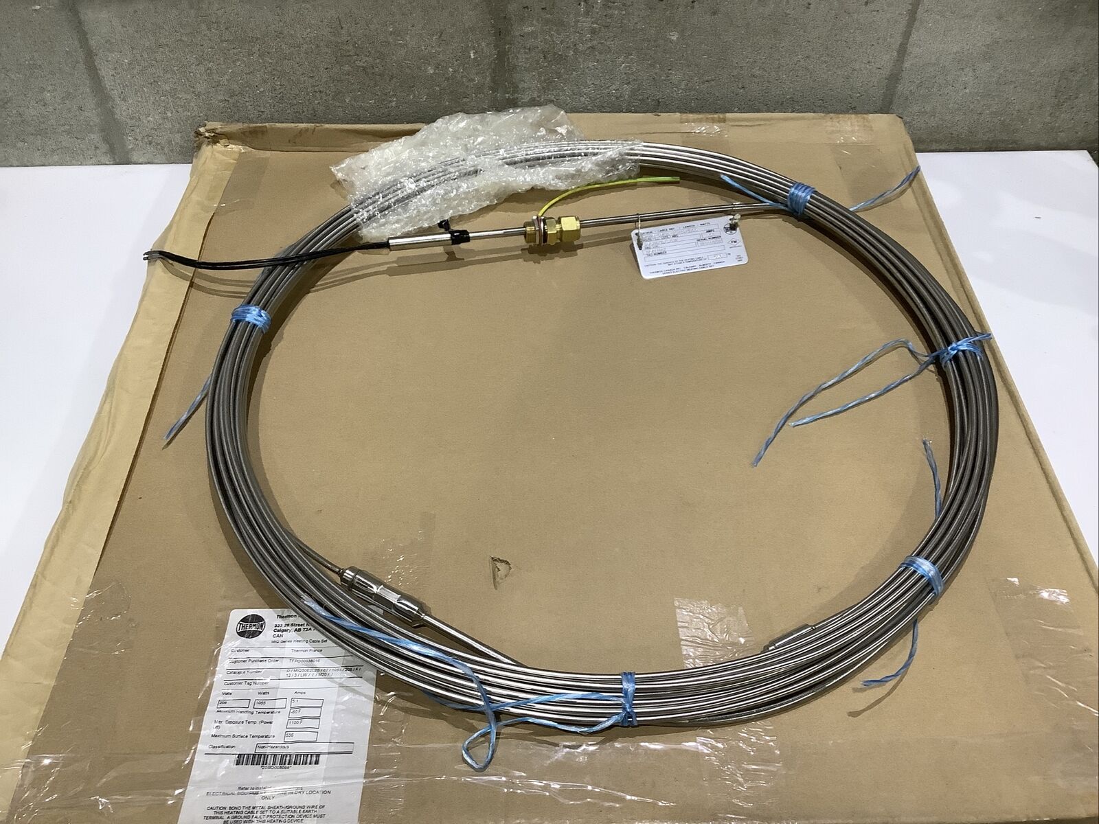 THERMON MIQ50E2L2S D/MIQ-50E2L-2S/82/1055 HEAT CABLE SET 82 FEET ECH ...