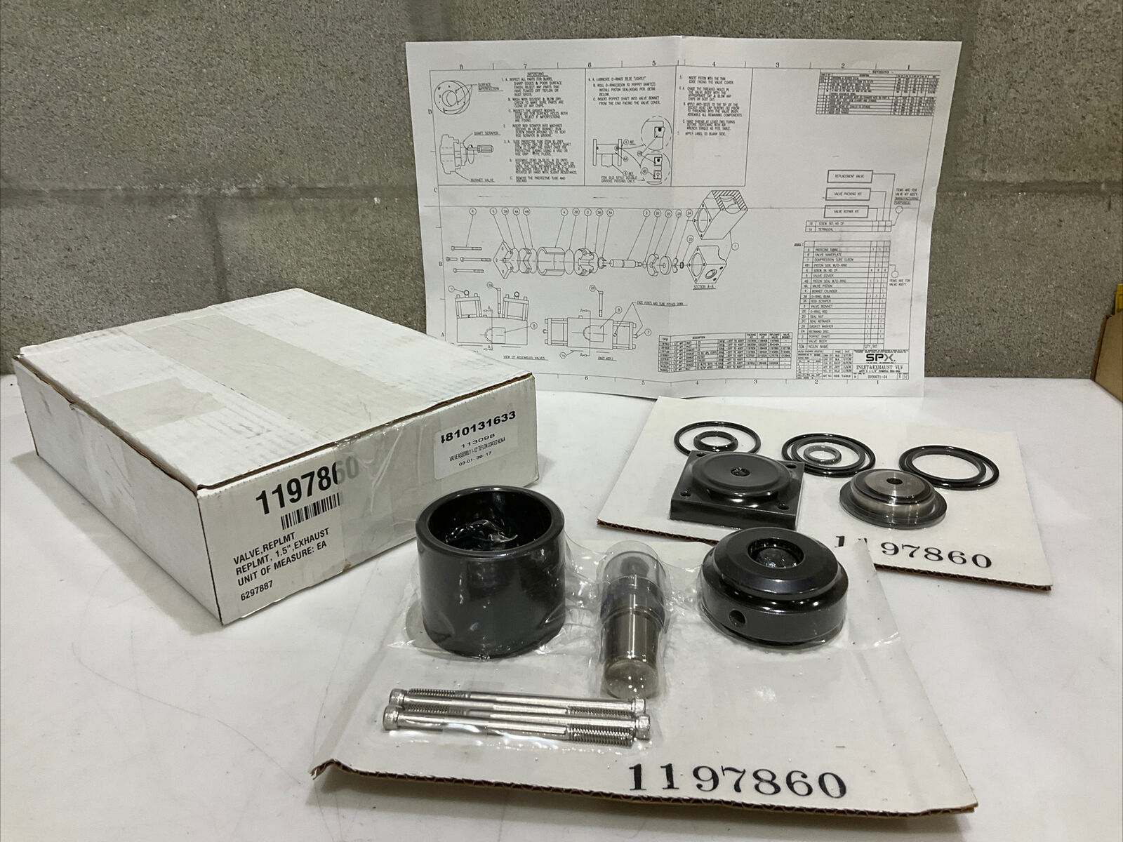 PALL-TRINITY 1197860 TEFLON COATED VALVE ASSEMBLY 1.5” 800 DNA 373 ...