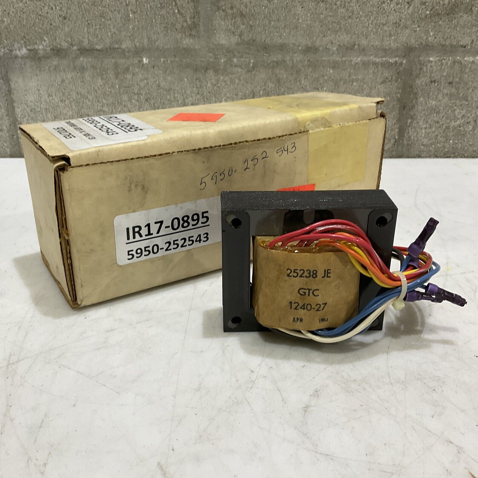 AMETEK 71682KE TRANSFORMER 25238 JE GTC 1240-27 373 – Industrial Garage ...