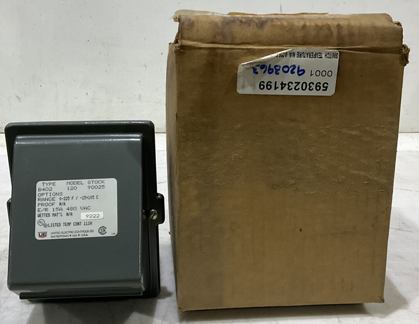 UNITED ELECTRIC B402-90025-120 TEMPERATURE CONTROL 373 – Industrial ...